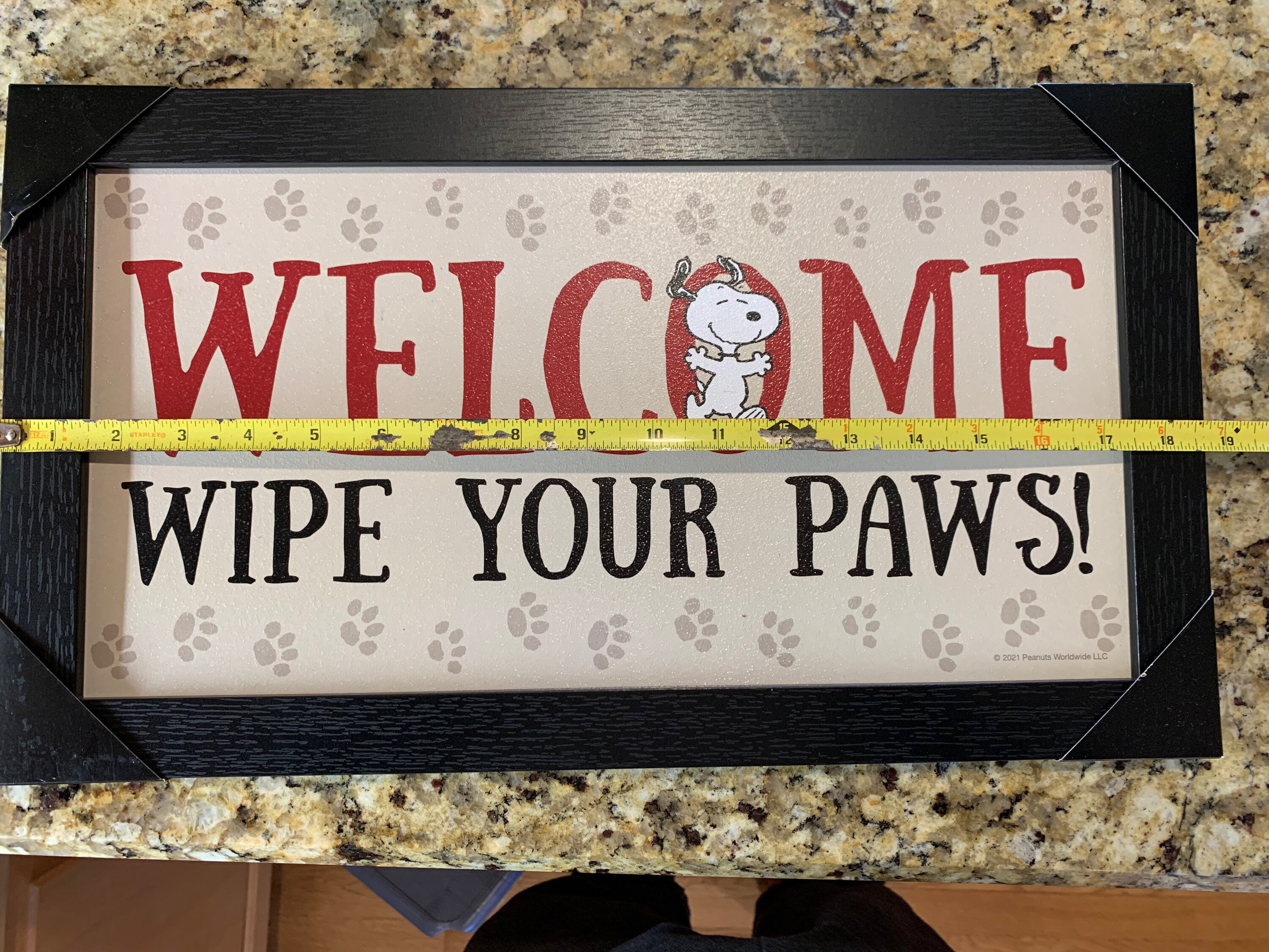 Snoopy wipe Your Paws Beautiful Sign, Framed - Etsy