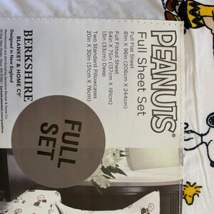 Snoopy/ Charlie Brown Sheets- Full - Etsy