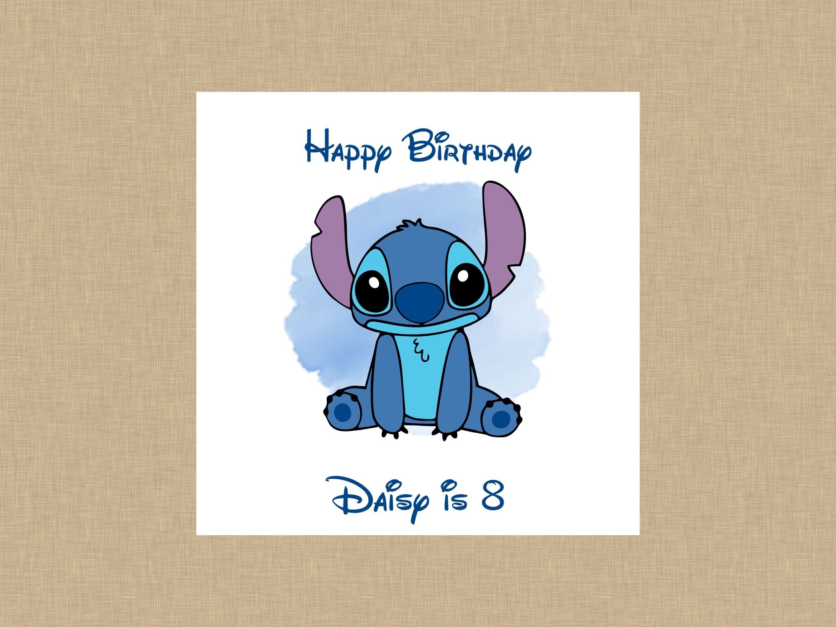 Stitch Personalised Birthday Card, Stitch Birthday Card, Disney ...