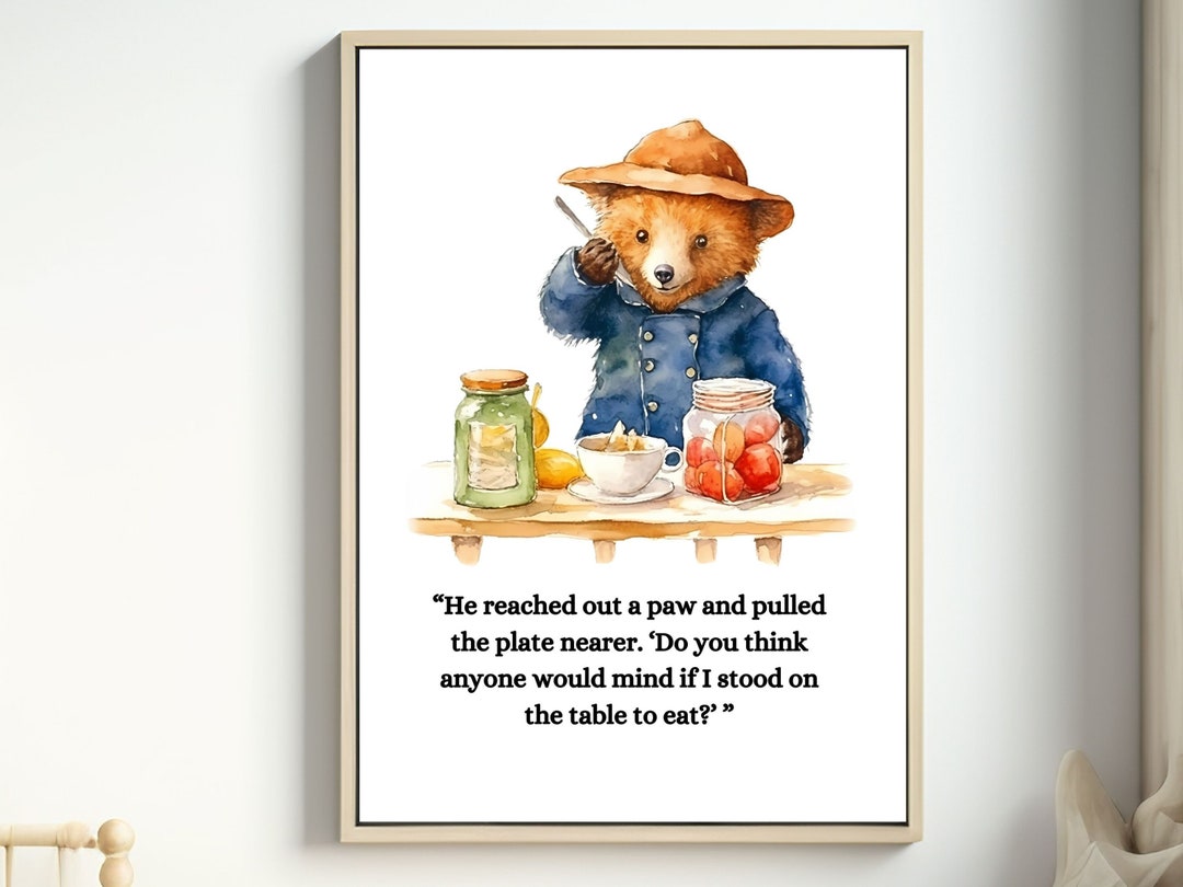 Watercolour Paddington Bear Print, Paddington Bear Wall Art Quote, Do ...
