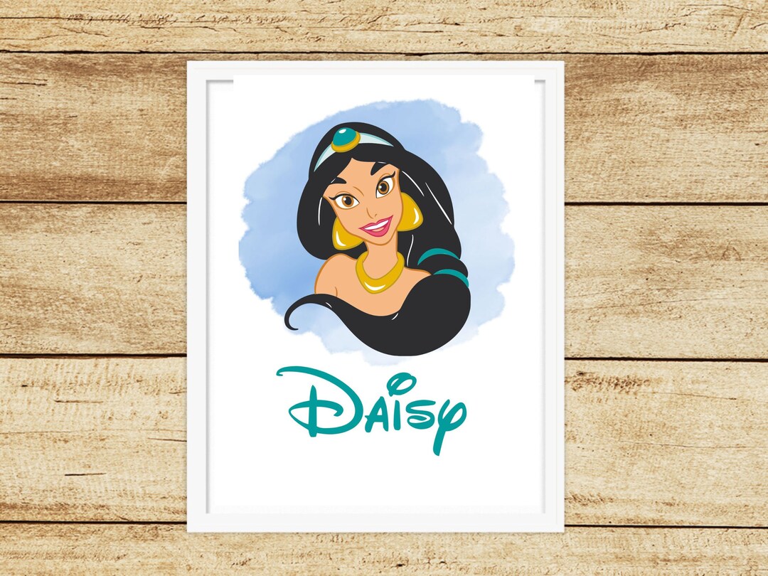 Princess Jasmine Personalised Name Print Aladdin Room - Etsy
