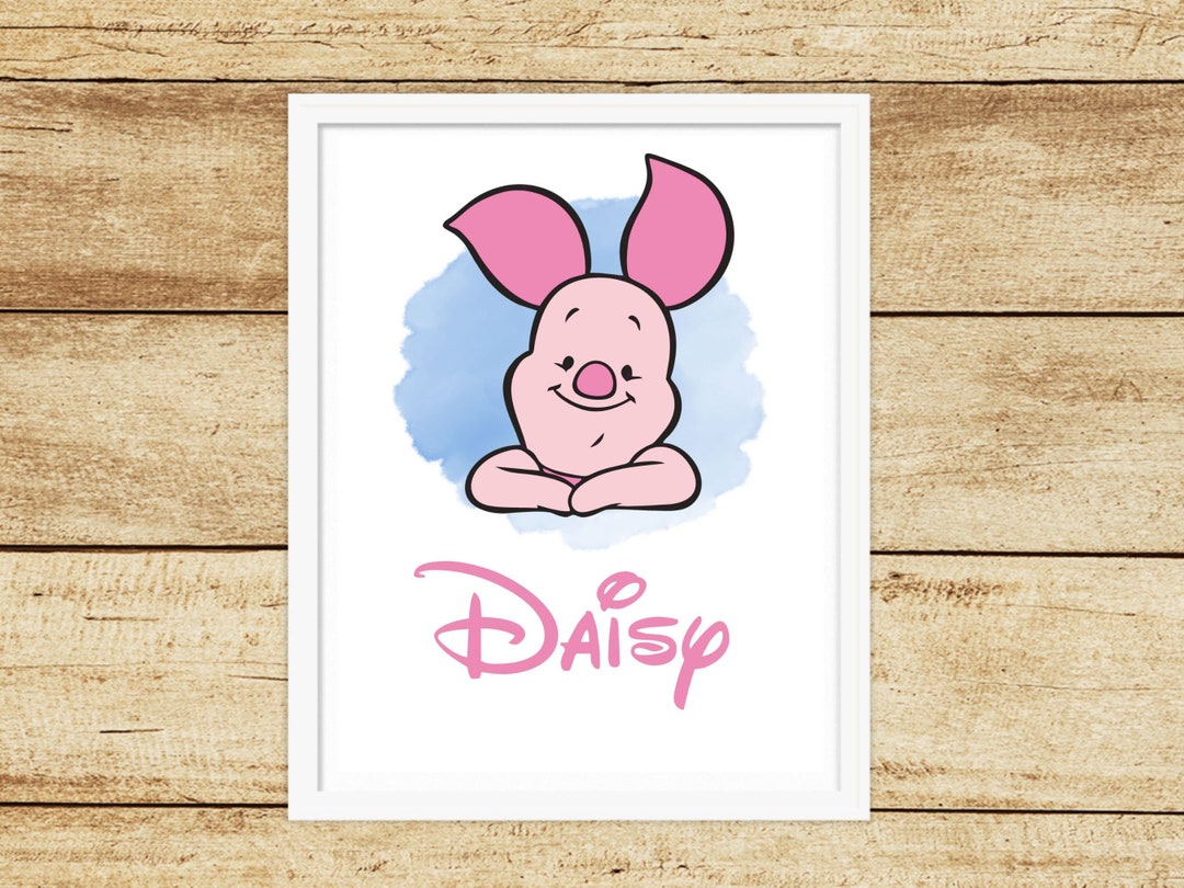 Winnie the Pooh Name Print, Piglet Personalised Art, Winnie the Pooh ...