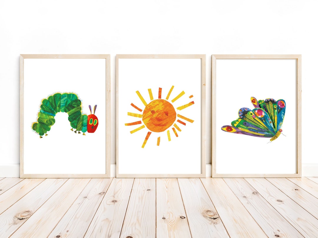 Set of 3 the Very Hungry Caterpillar Prints, Nursery Wall Art Print ...