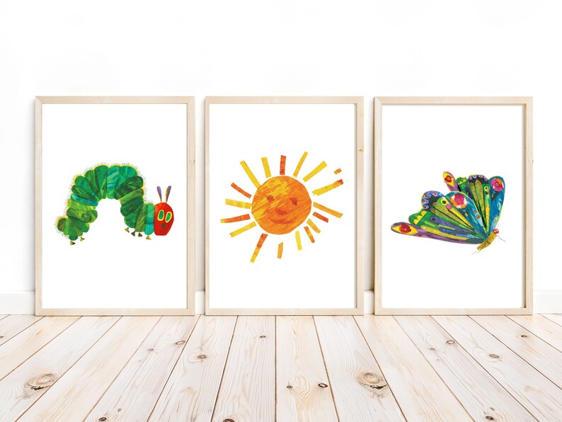 Set of 3 the Very Hungry Caterpillar Prints, Nursery Wall Art Print ...
