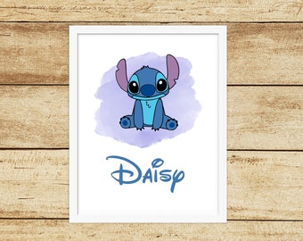 Lilo and Stitch Name Print - Etsy UK