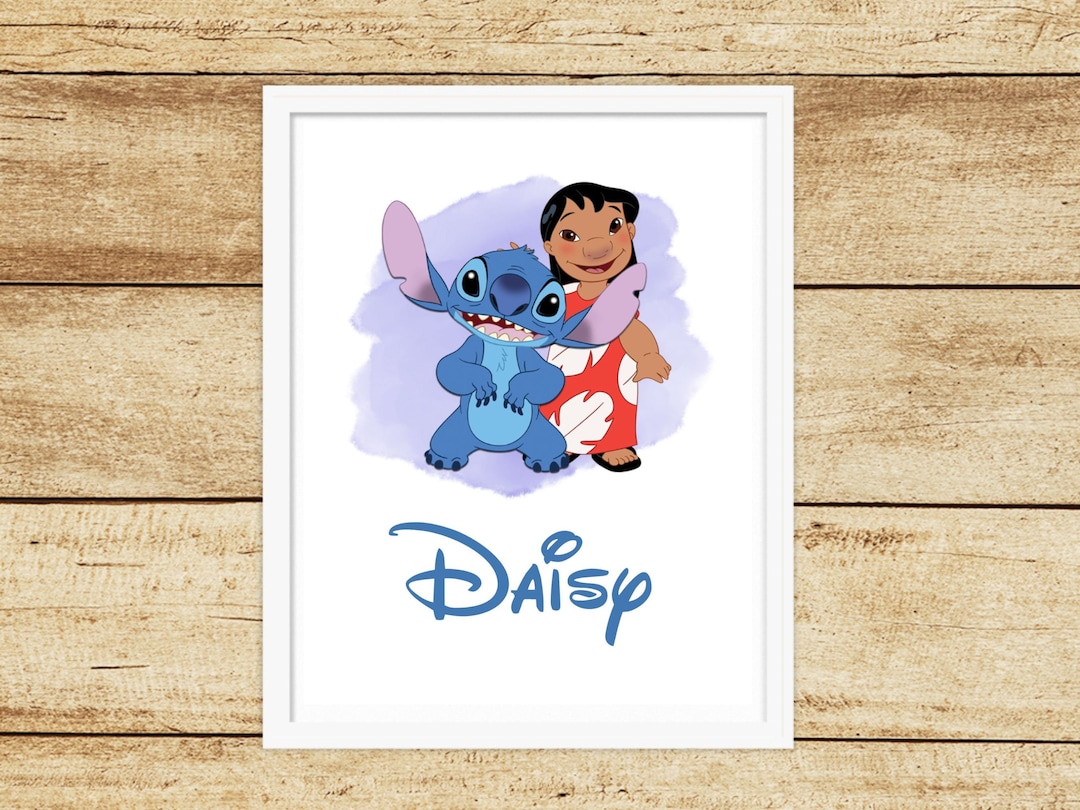 Lilo and Stitch Personalised Name Print, Lilo & Stitch Personalised ...