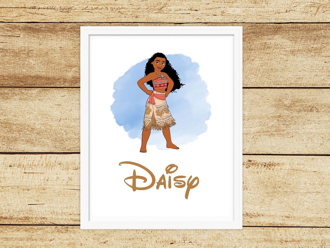 Moana Personalised Name Print, Moana Room, Moana Personalised, Children ...
