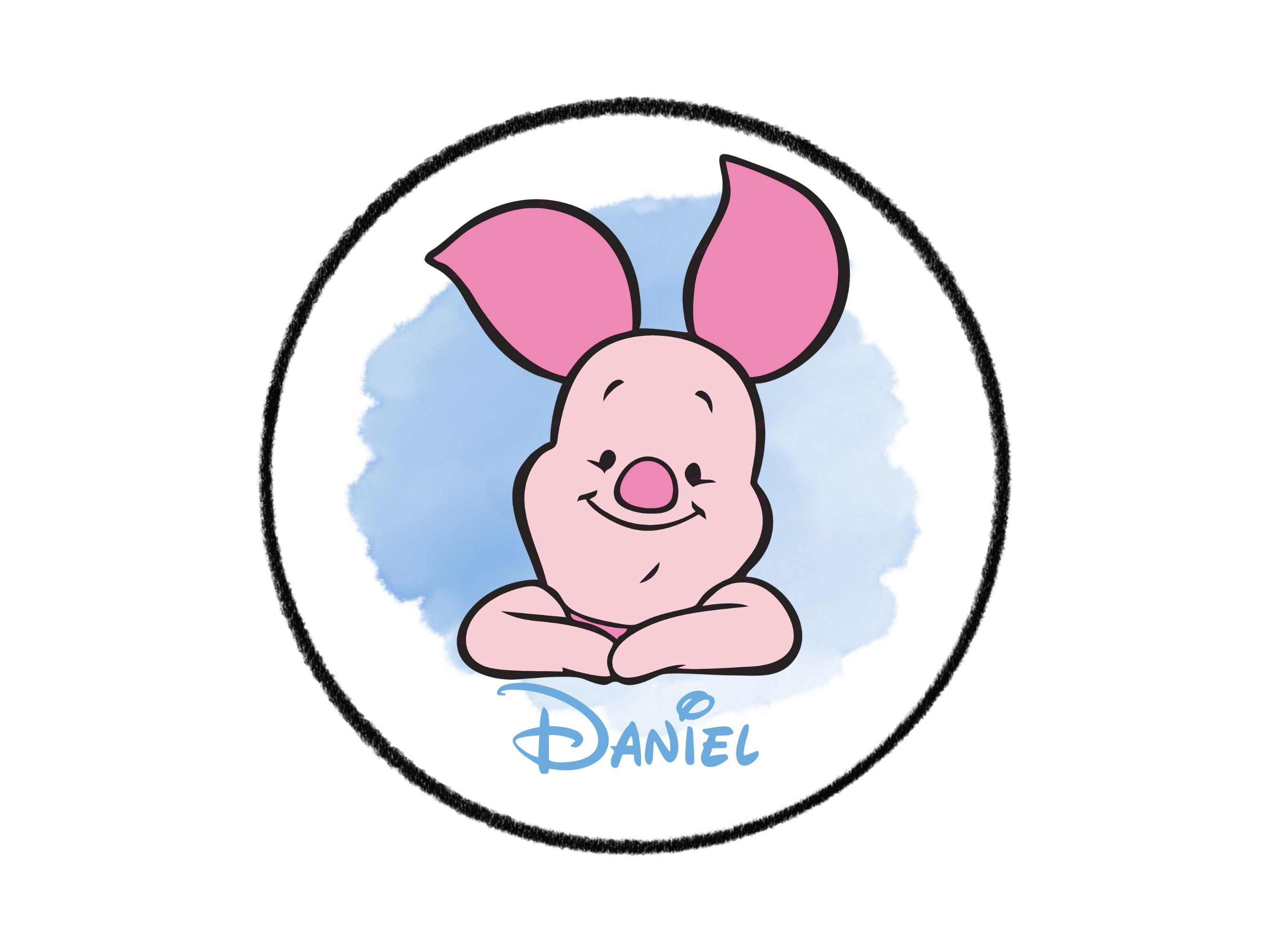 Winnie the Pooh Name Stickers Piglet Personalised Stickers - Etsy