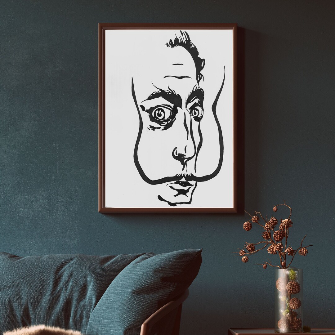 Face Abstract Original Painting, Handmade Painting, Face Abstract Wall ...