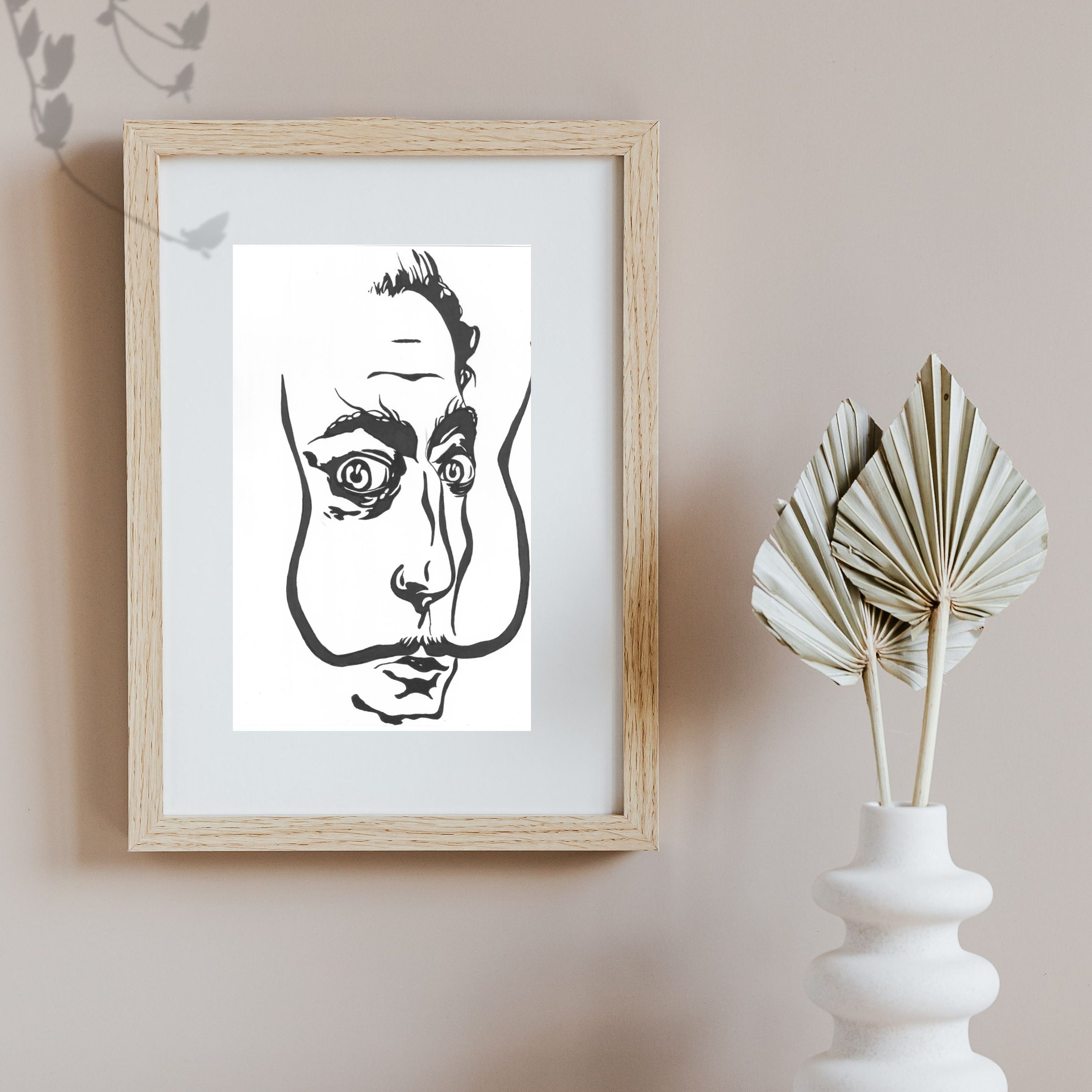 Face Abstract Original Painting, Handmade Painting, Face Abstract Wall ...