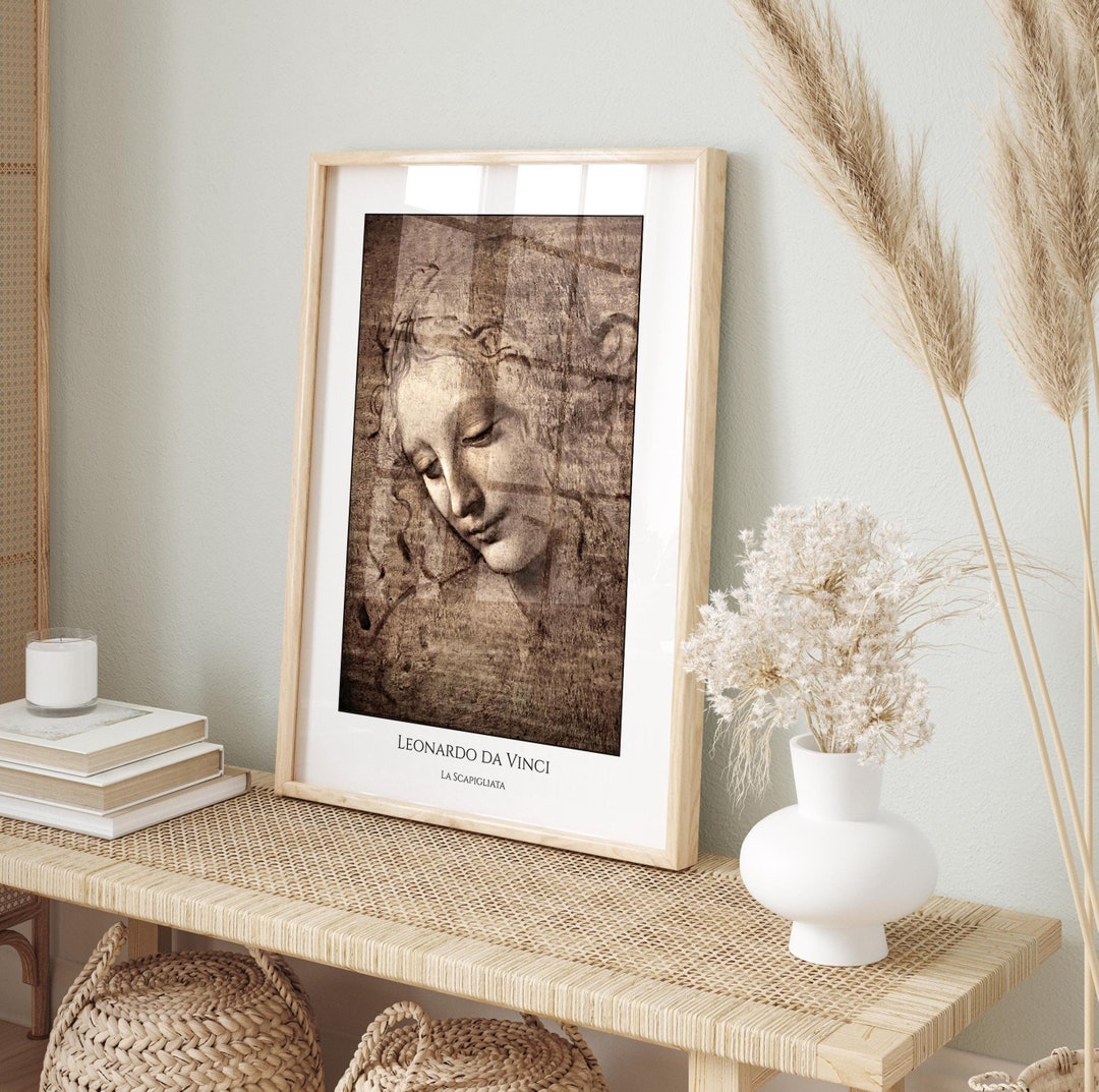 La Scapigliata Leonardo Da Vinci Wall Art Print, Da Vinci Reproduction Poster, Renaissance Art ...