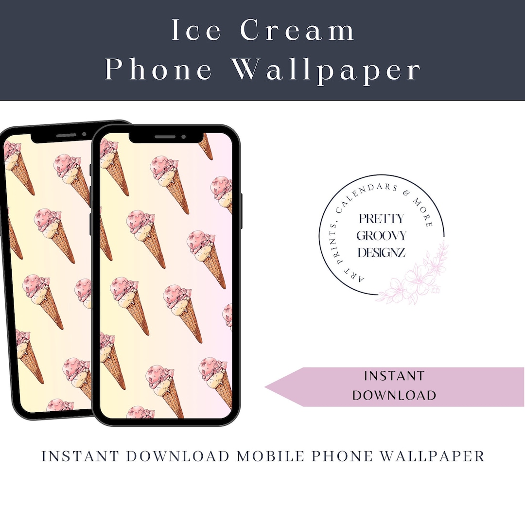 Ice Cream Mobile Wallpaper, Ice Cream iPhone Wallpaper, Desert Mobile ...