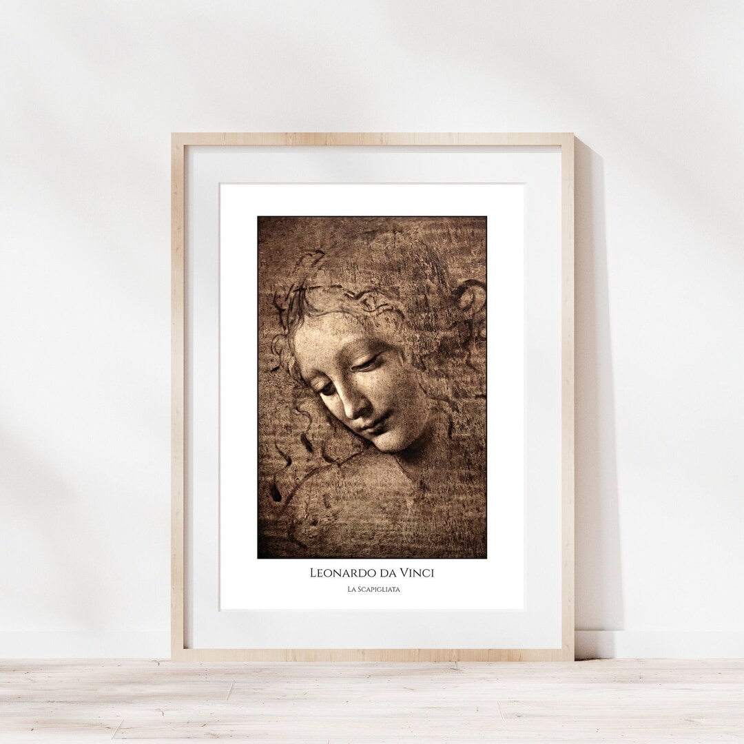 La Scapigliata Leonardo Da Vinci Wall Art Print, Da Vinci Reproduction Poster, Renaissance Art ...