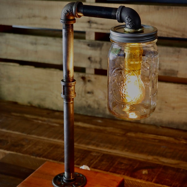 Rustic Table Lamp - Etsy