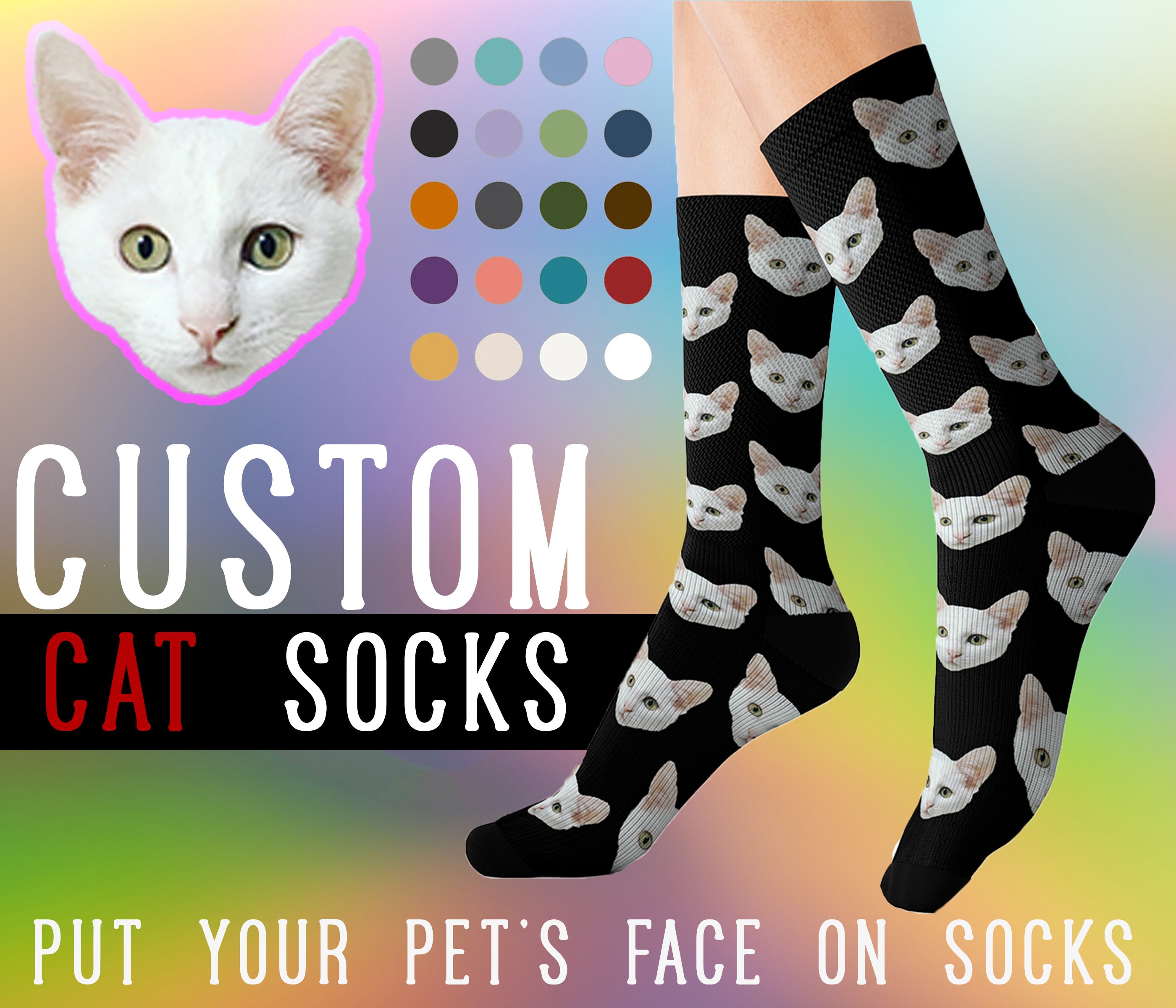 Pet Face on Custom Pajama Pants or Socks Custom Socks Custom - Etsy