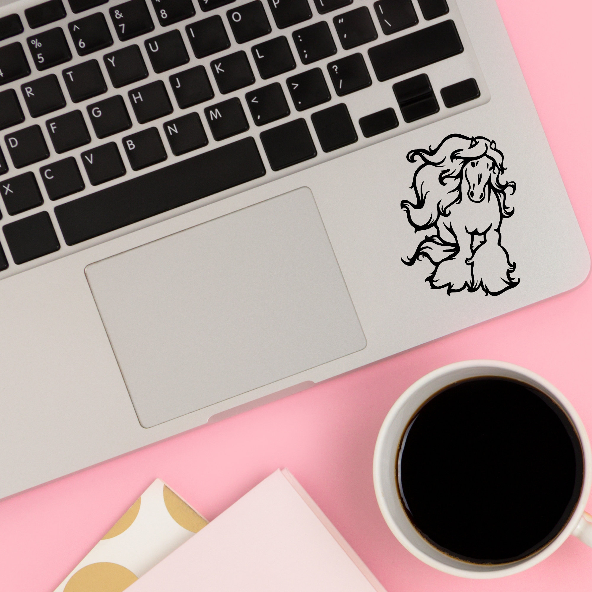 Original Feathered Draft Horse Decal Vinyl Sticker Whimsical Gypsy ...