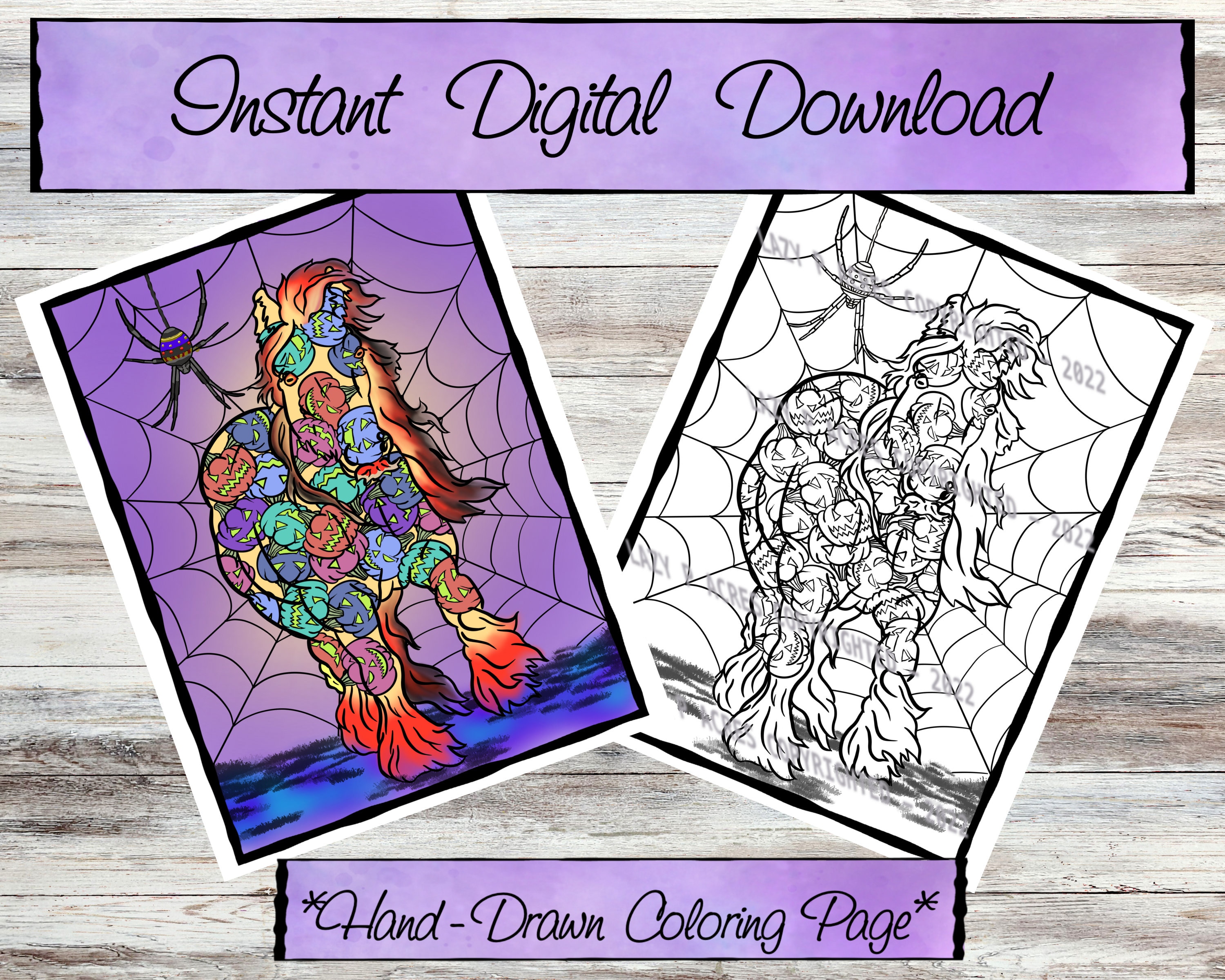 Cute Horse | Digital Coloring Pages - Gypsy Vanner Draft Horse - Stress ...