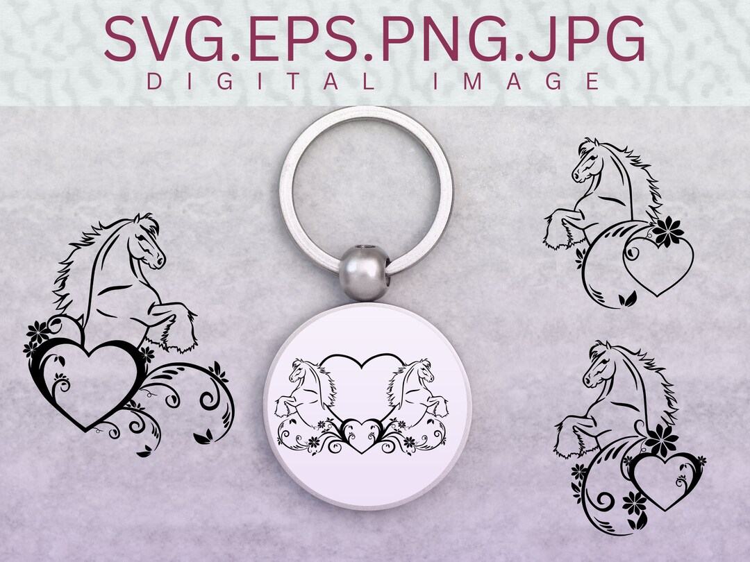 Original Digital Gypsy Draft Horse SVG Flourish Vector Files Cut Print ...