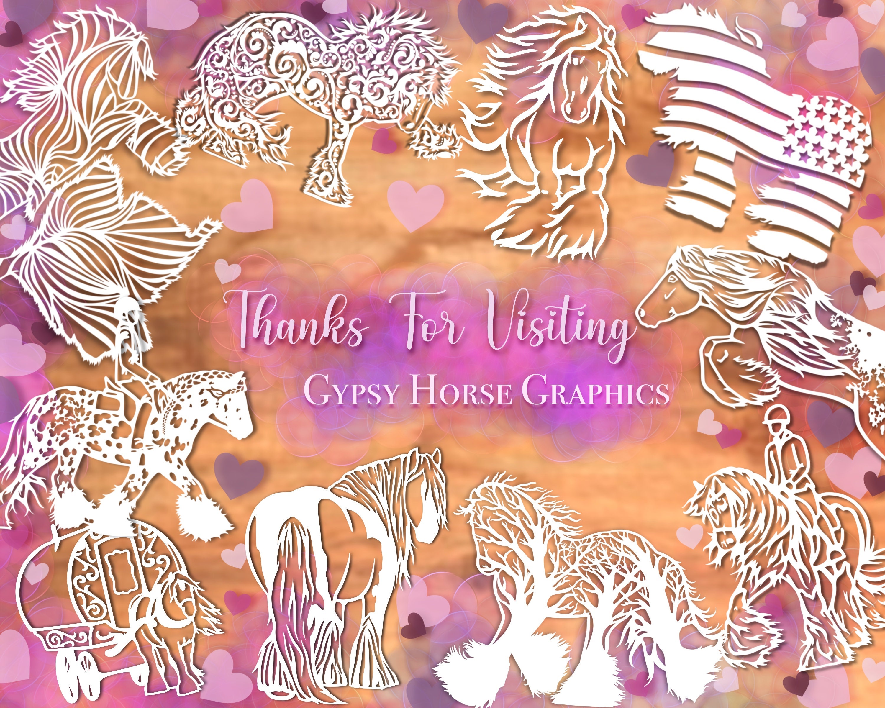 Gypsy Vanner Decal Sticker Draft Horse Vinyl Car Decal, Horse Trailer ...