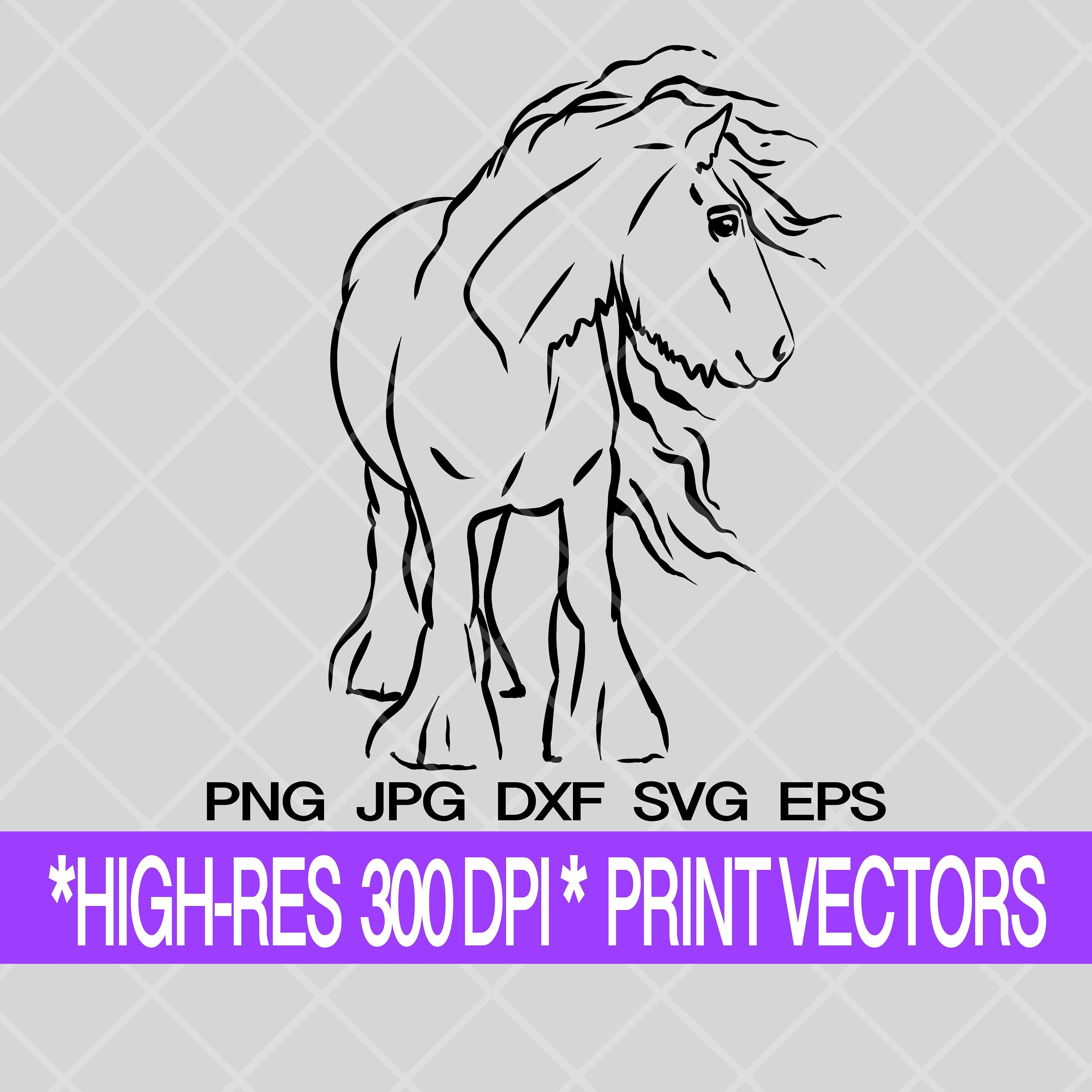Artistic Gypsy Vanner SVG Vector Files Download Printable - Etsy Canada