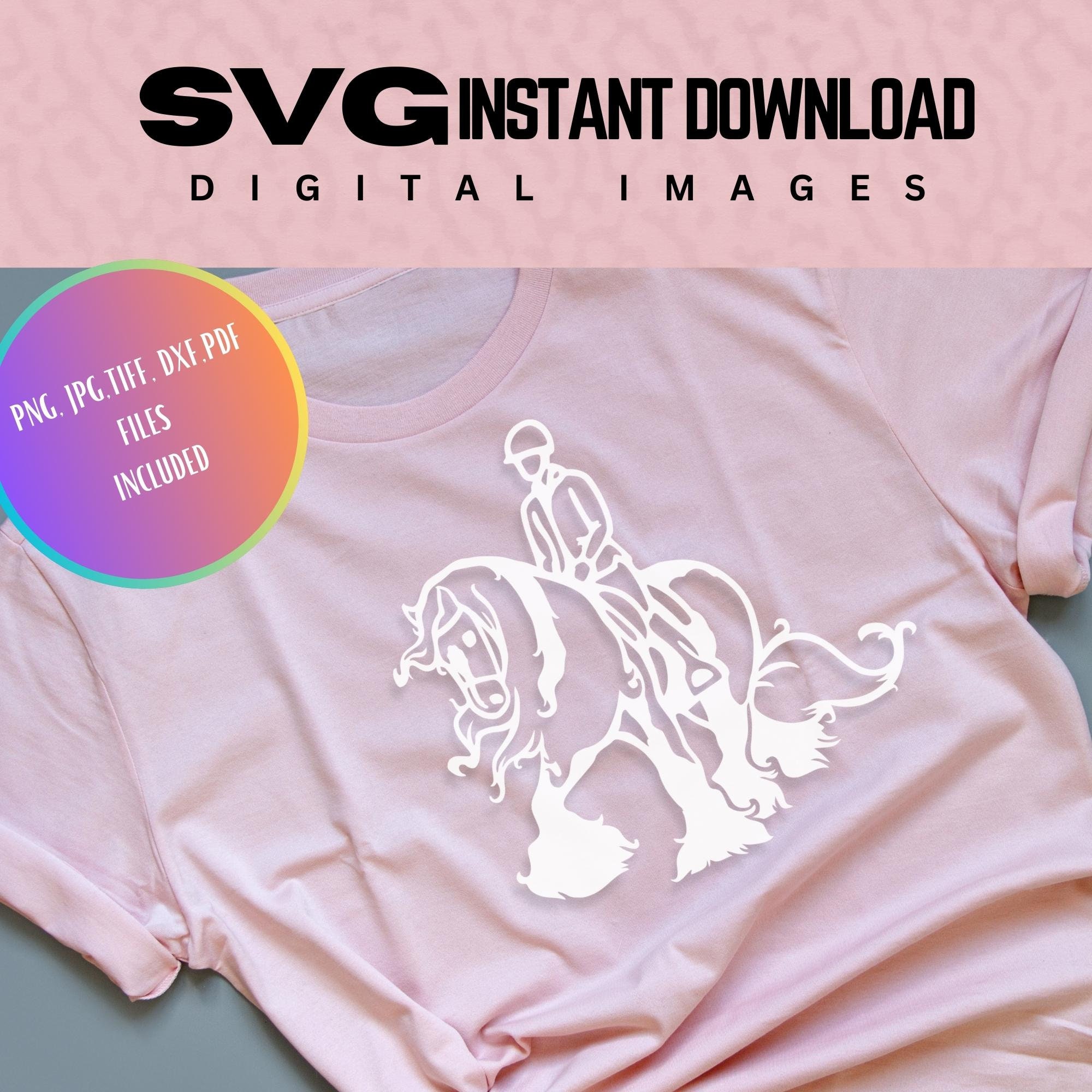 Digital Download SVG English Dressage Horse and Rider Cut File Png Jeg ...
