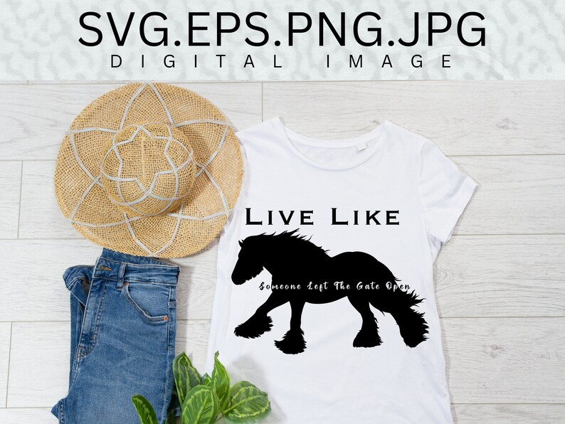 Gypsy Vanner Draft Horse Graphics Image, Digital Download, SVG Png ...