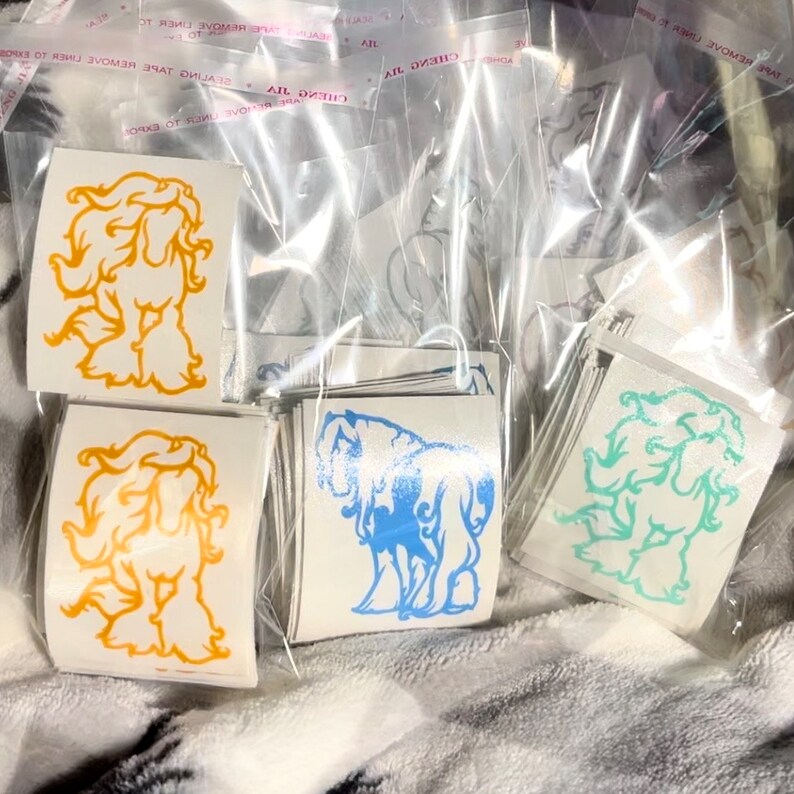 Original Gypsy Vanner Horse Graphics Decal Stickers in Assorted Colors ...