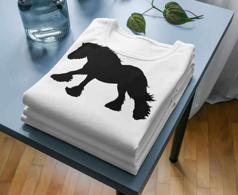 Running Gypsy Vanner SVG Draft Horse Digital Art Graphic File Png Dxf ...