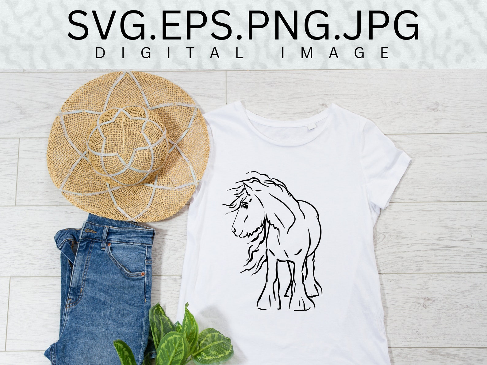 Gypsy Vanner Horse Digital File SVG Vector Files Download - Etsy