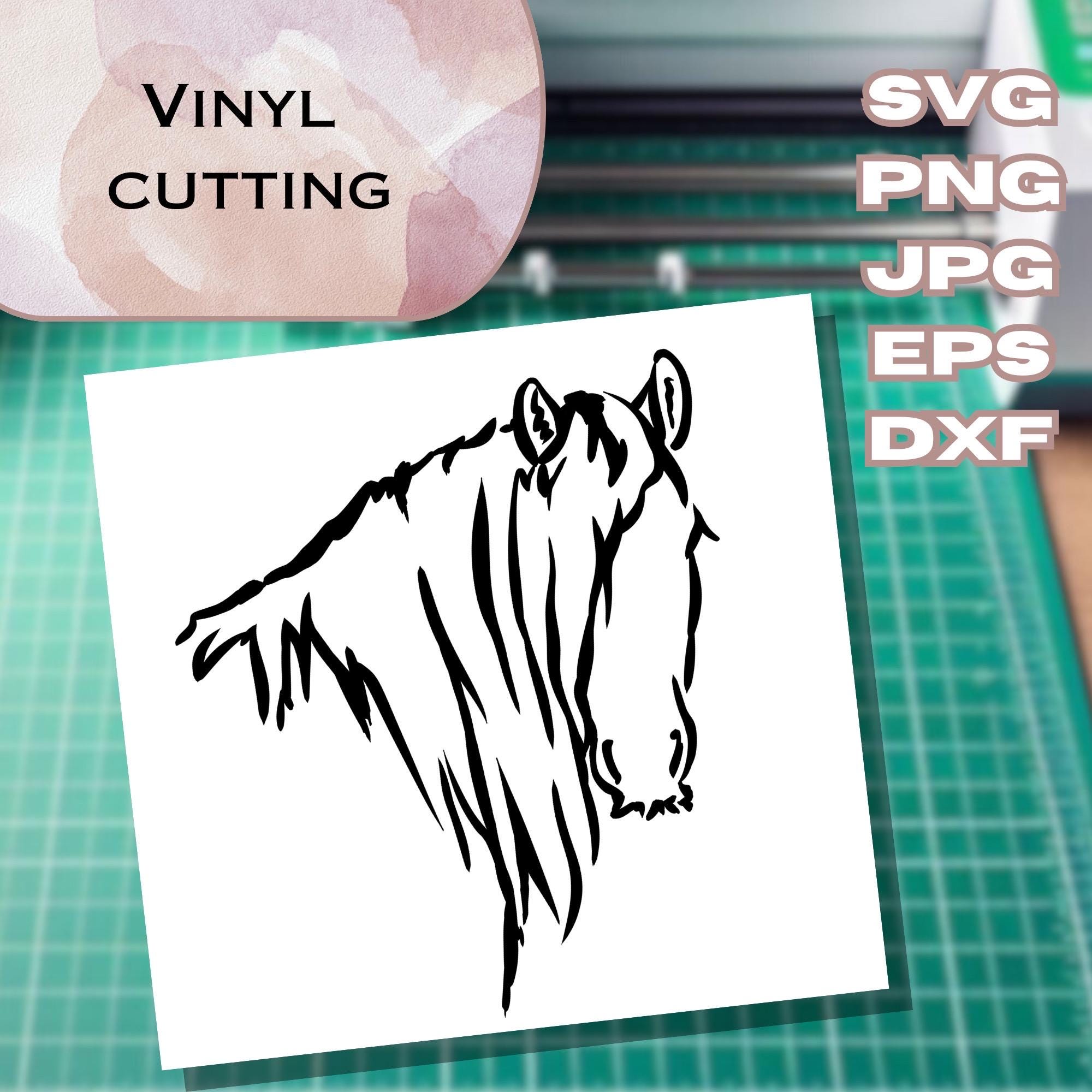 Gypsy Horse Head Digital Art, Clipart Image, Vanner Svg Png Dxf Cricut ...