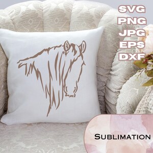 Gypsy Horse Head Digital Art, Clipart Image, Vanner Svg Png Dxf Cricut ...