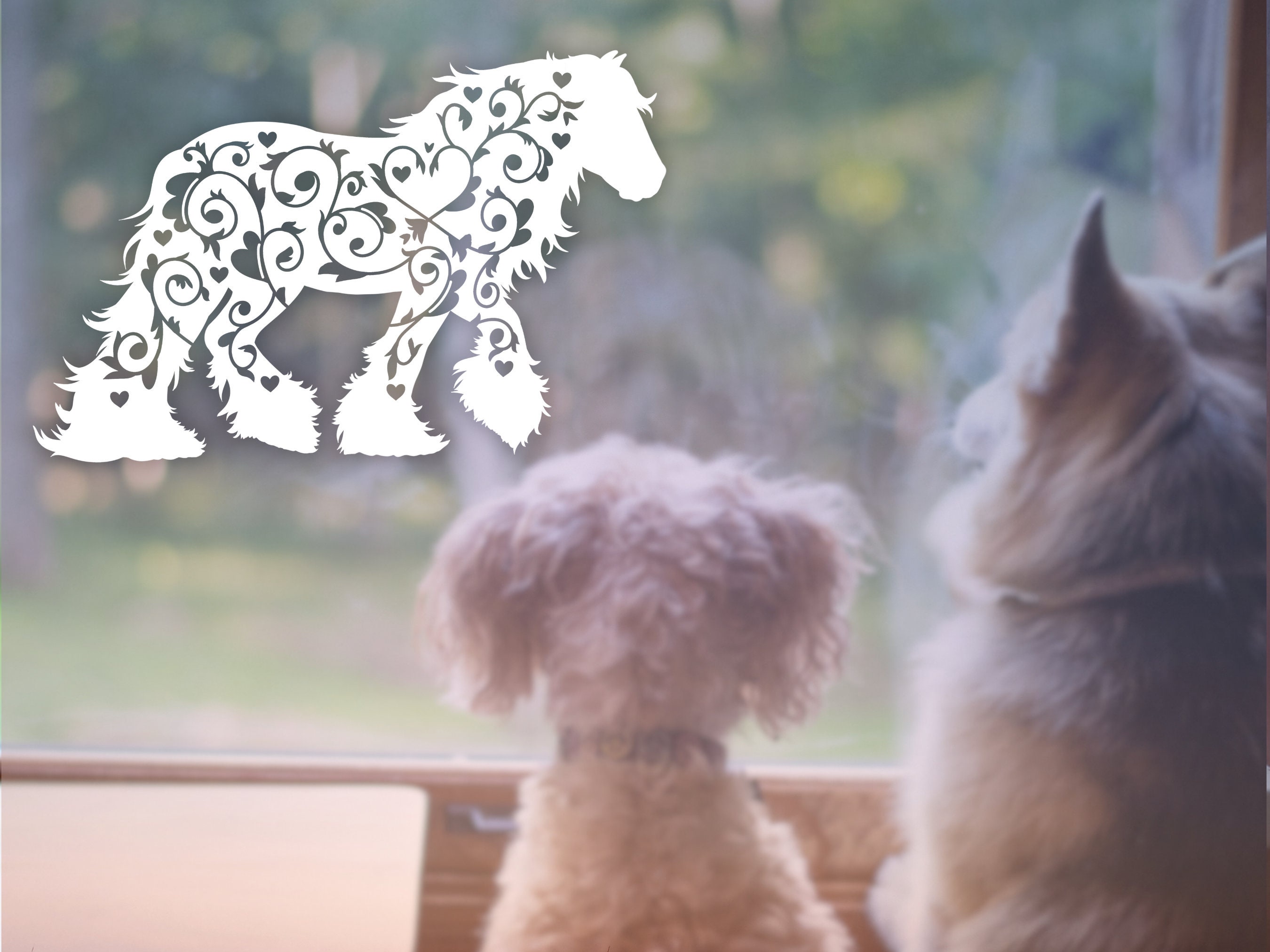 Gypsy Vanner Decal Sticker Draft Horse Vinyl Car Decal, Horse Trailer ...