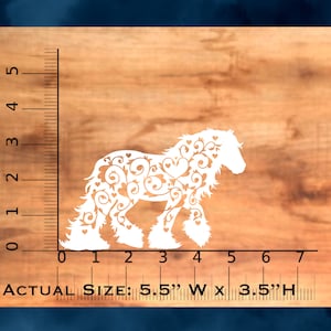 Gypsy Vanner Decal Sticker Draft Horse Vinyl Car Decal, Horse Trailer ...