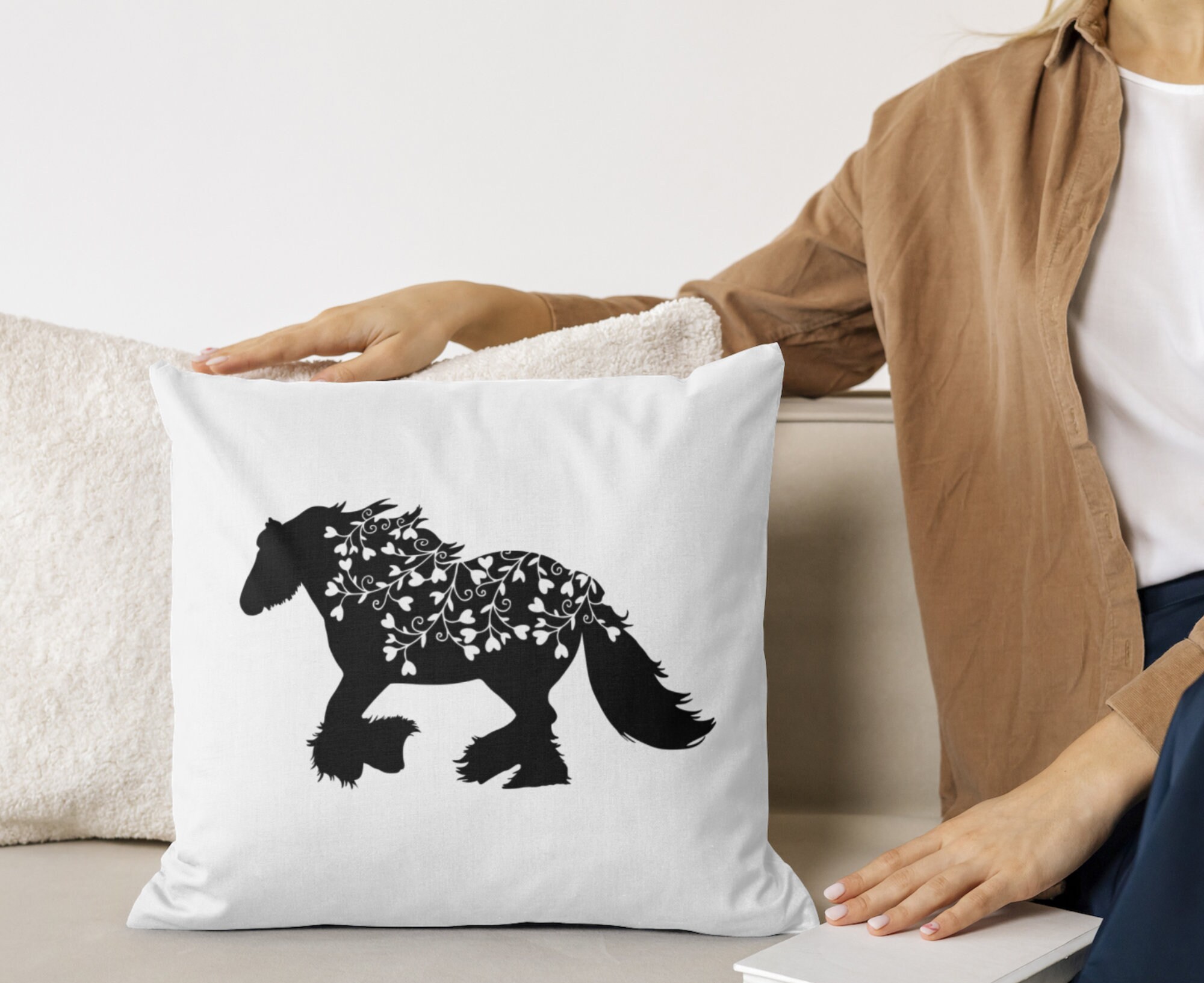 Gypsy Vanner Horse Digital File Bundle Set Draft Pony Floral Flourish ...