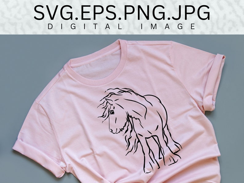Gypsy Vanner Horse Digital File SVG Vector Files Download - Etsy