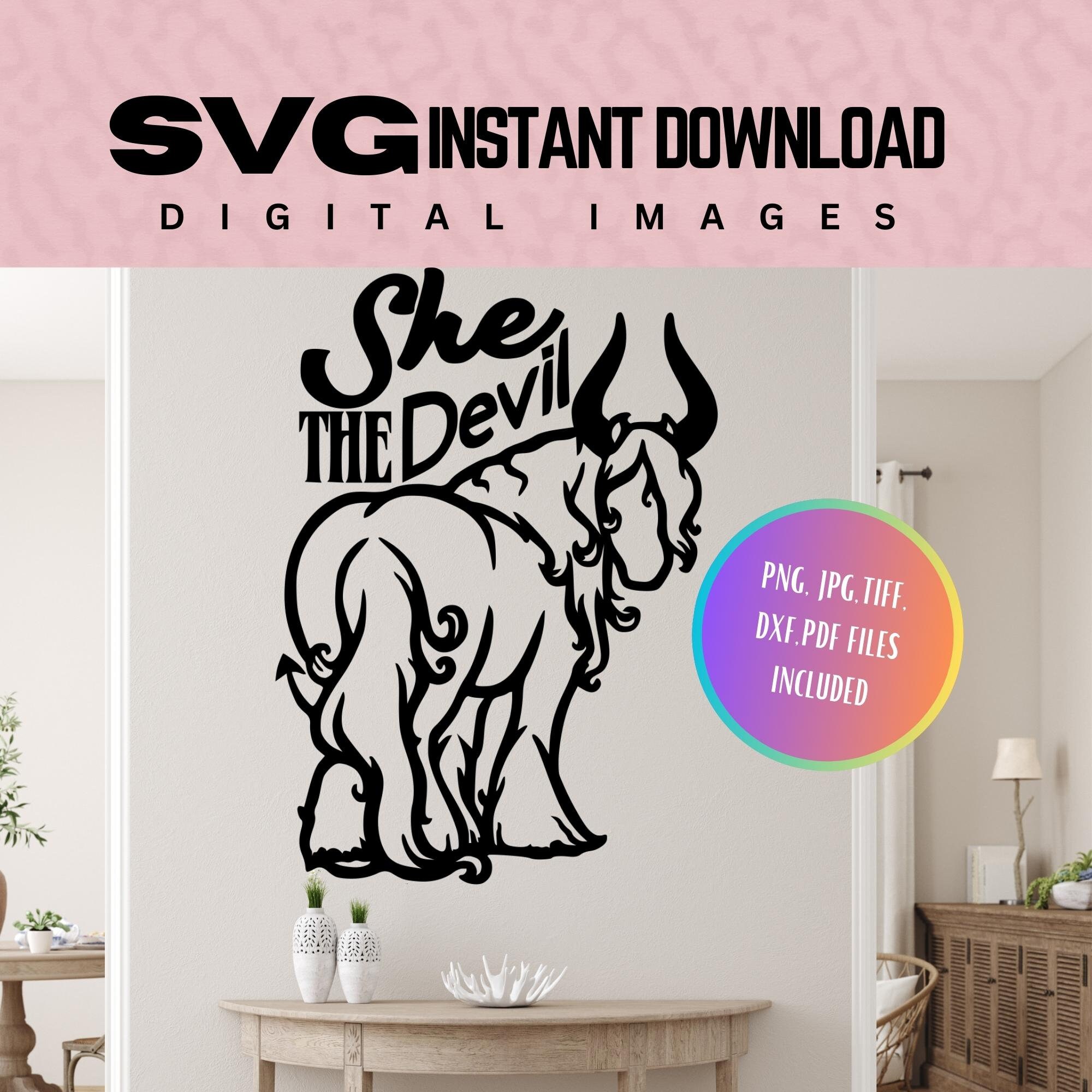 Original Digital SVG she Devil Feathered Draft Horse Png Tiff Dxf Pdf ...