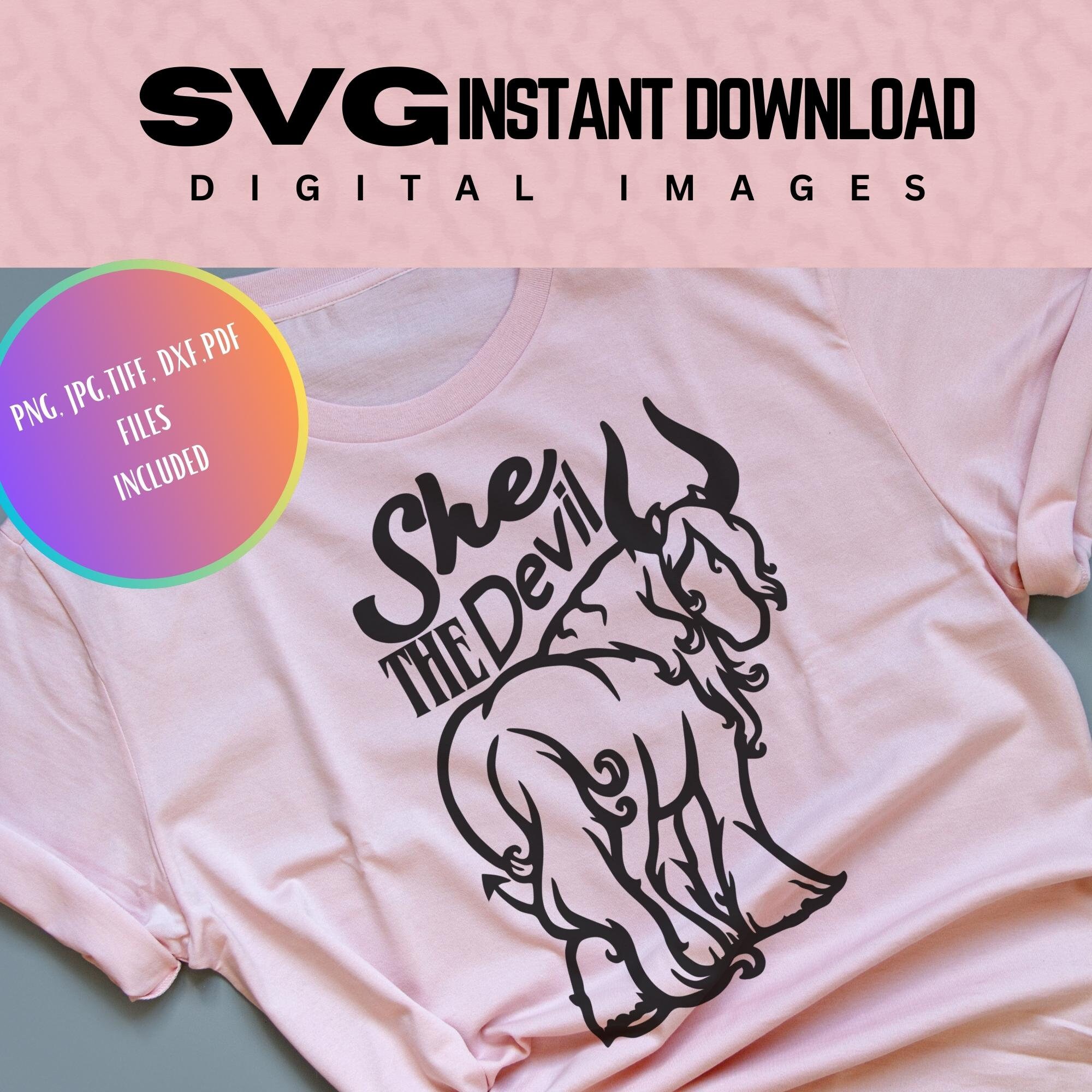 Original Digital SVG she Devil Feathered Draft Horse Png Tiff Dxf Pdf ...