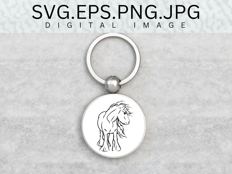 Gypsy Vanner Horse Digital File SVG Vector Files Download - Etsy