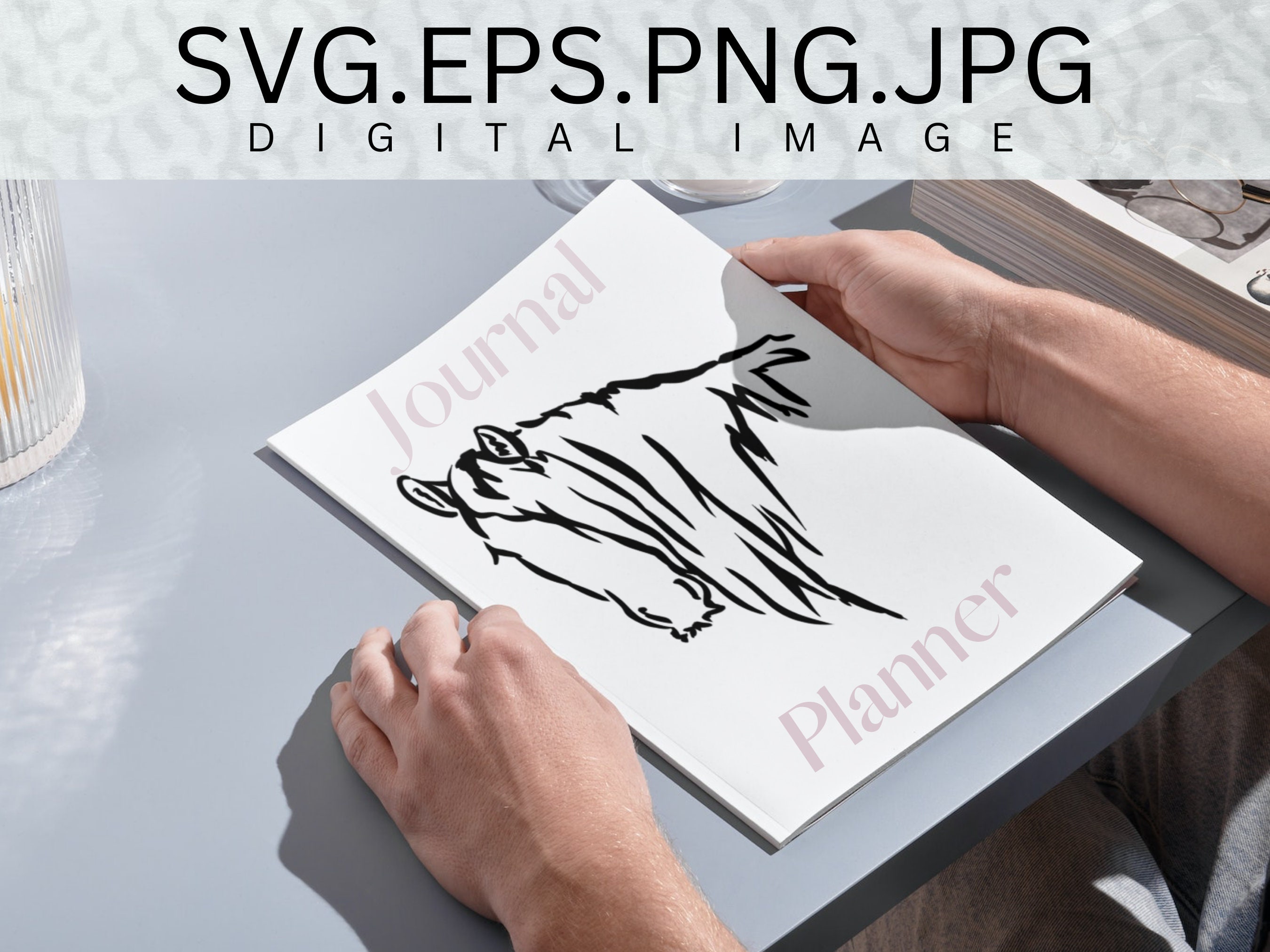 Gypsy Horse Head Digital Art, Clipart Image, Vanner Svg Png Dxf Cricut ...
