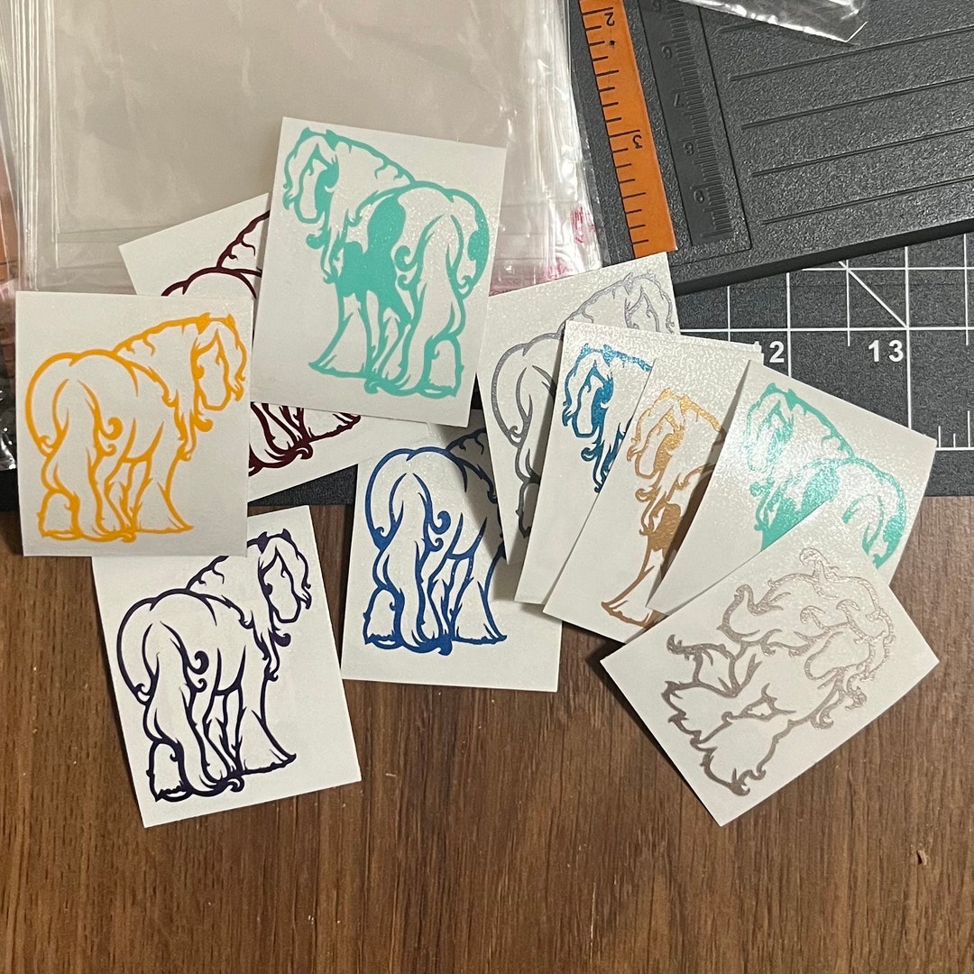 Original Gypsy Vanner Horse Graphics Decal Stickers in Assorted Colors ...