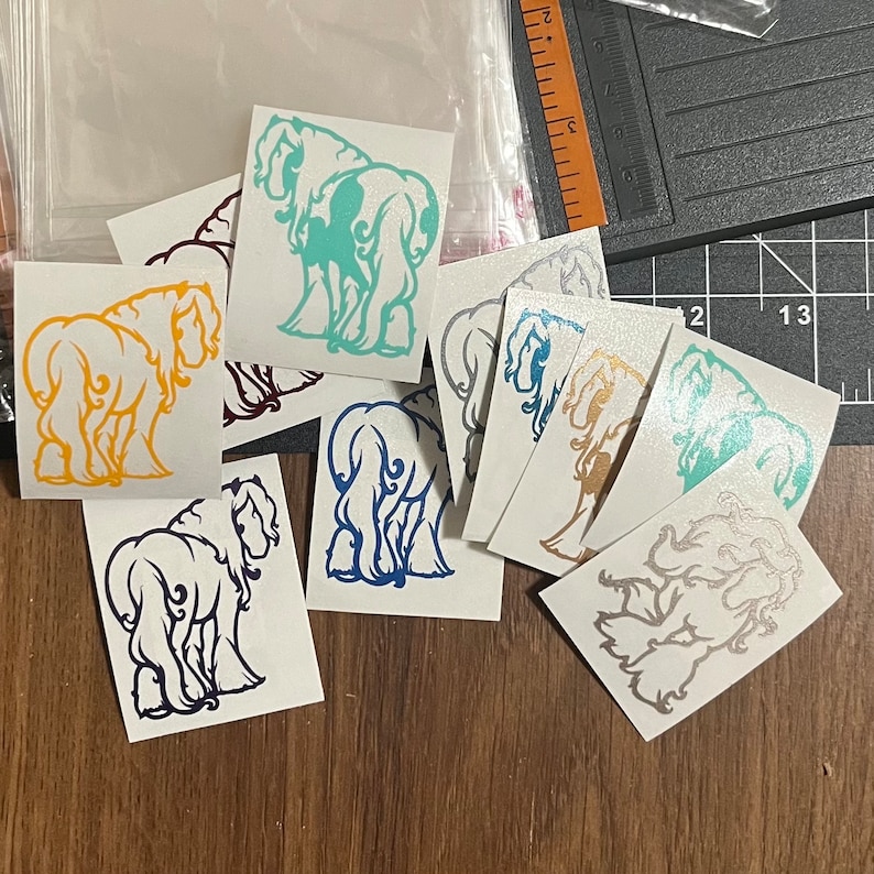 Original Gypsy Vanner Horse Graphics Decal Stickers in Assorted Colors ...