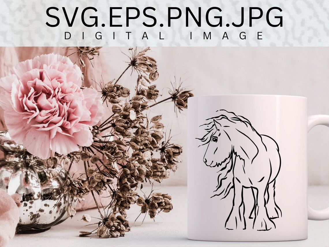 Gypsy Vanner Horse Digital File SVG Vector Files Download - Etsy
