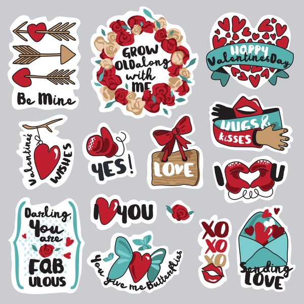 Love Stickers - Etsy
