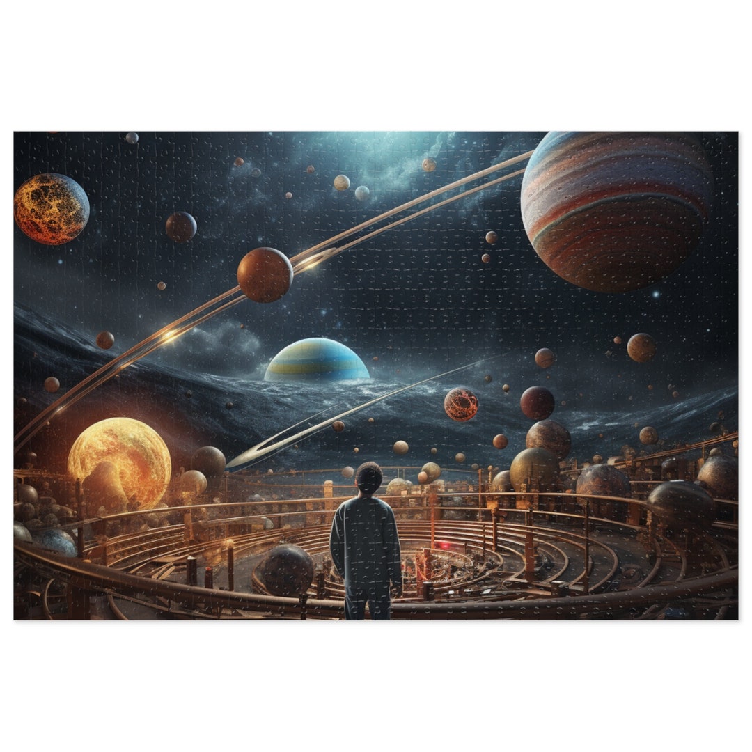 Space Man Solar System Jigsaw Puzzle 1000-piece - Etsy