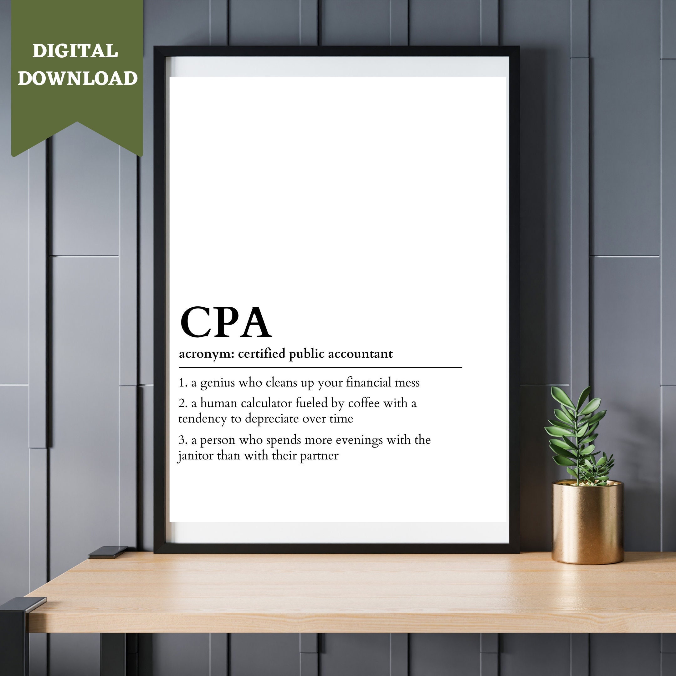 Funny Accountant Definition Wall Art | Funny Accountant Poster ...