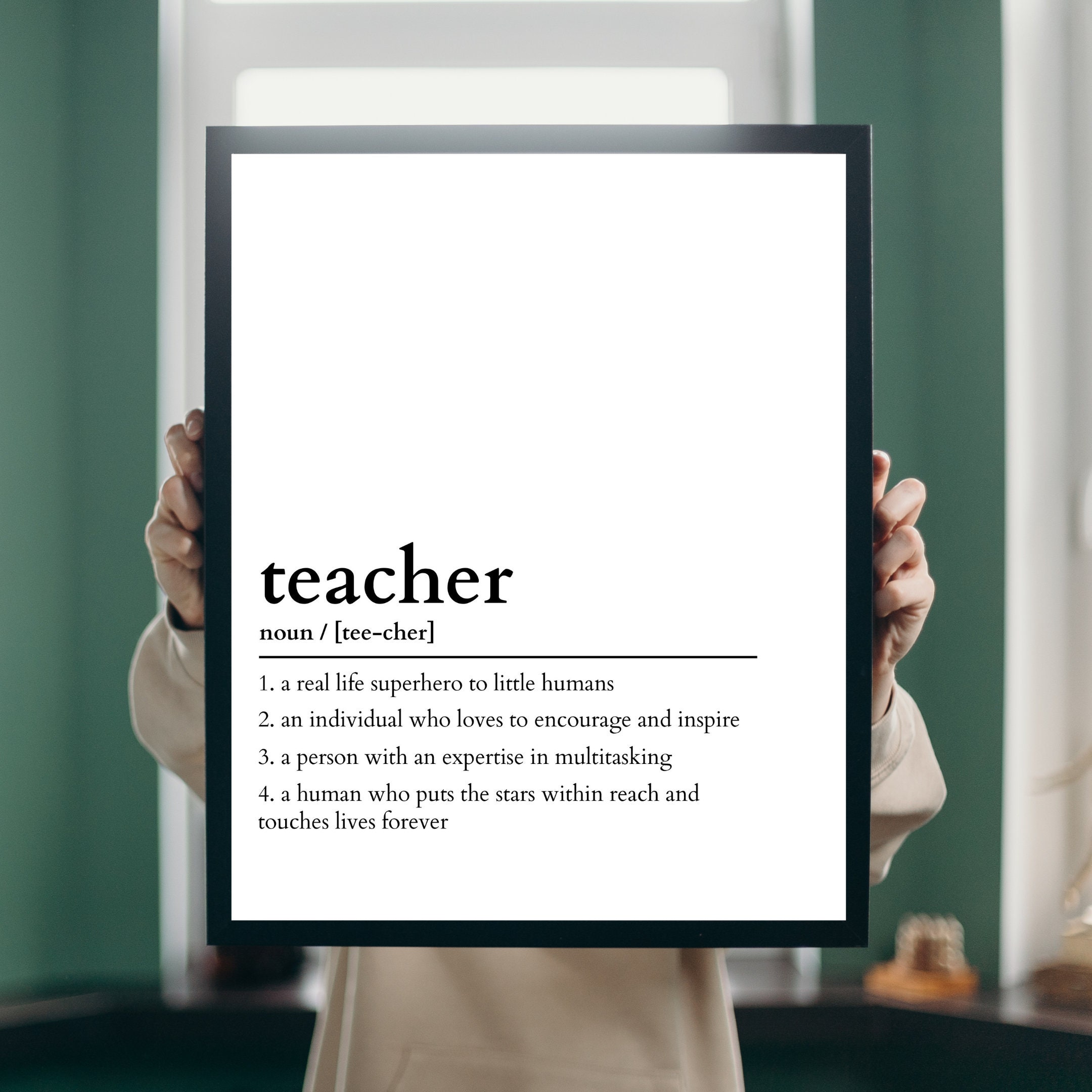 Teacher Definition Print Teacher Wall Art Teacher Poster - Etsy