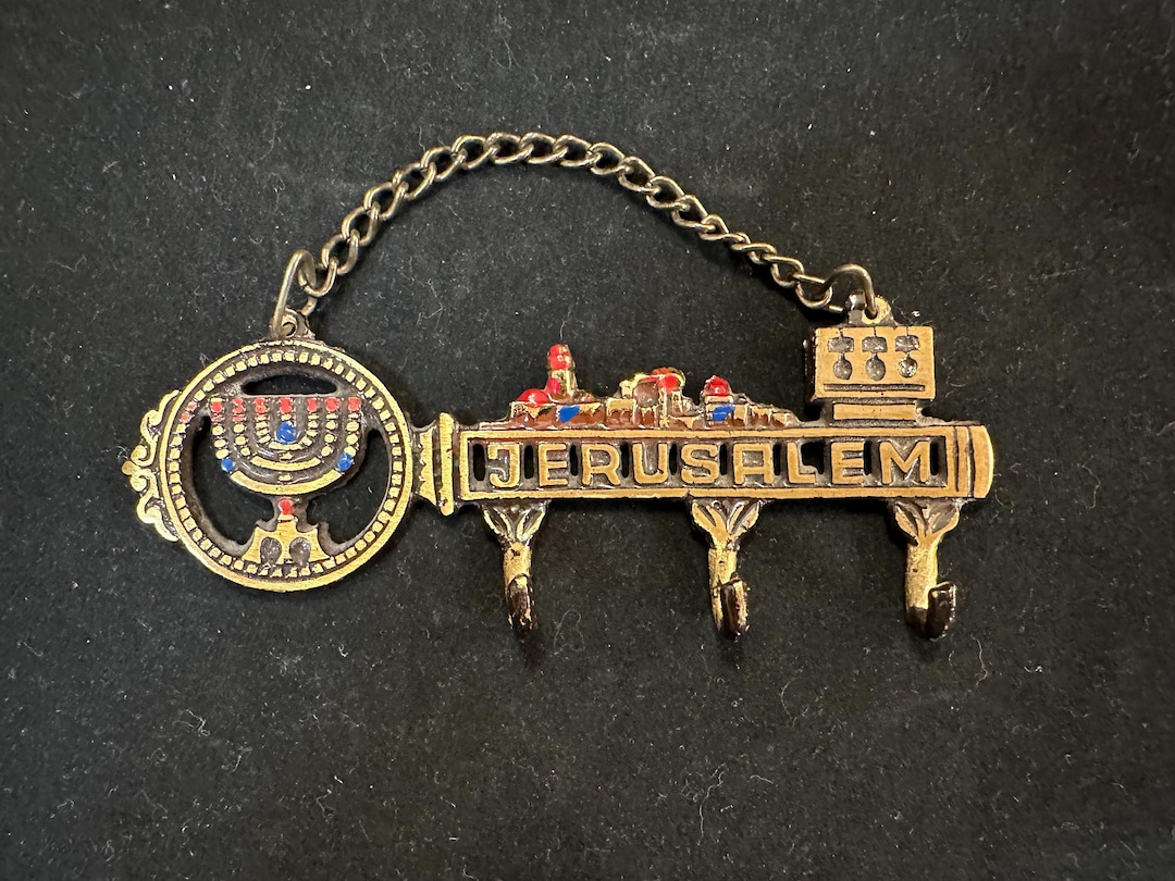 Small Hanging Key Hook Jerusalem Skyline Vintage - Etsy