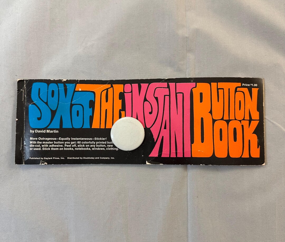 Son of the Instant Button Book by David Martin 1st Edition 1968 - Etsy