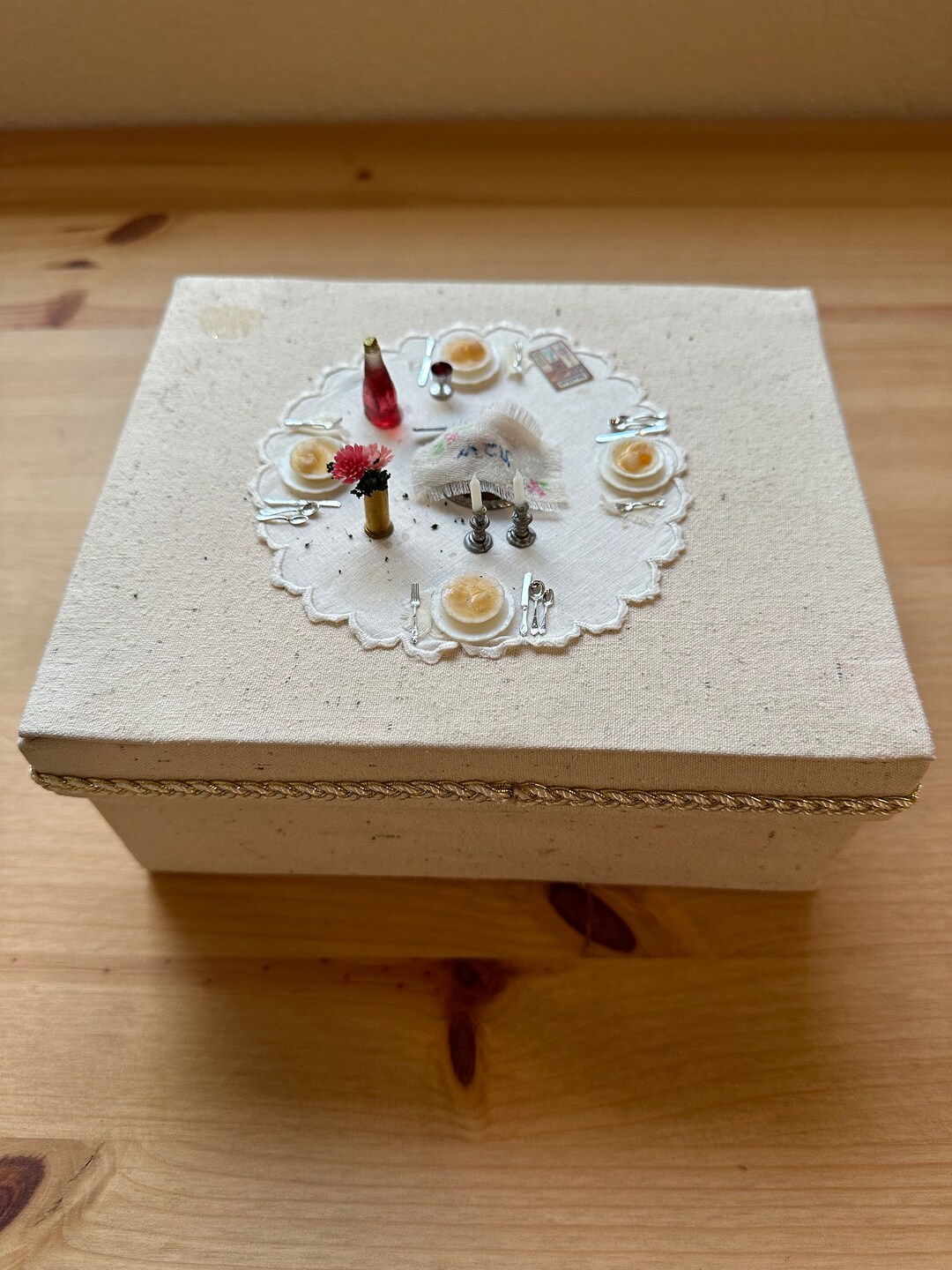 Handmade Box With Shabbat Table Miniature Scene - Etsy