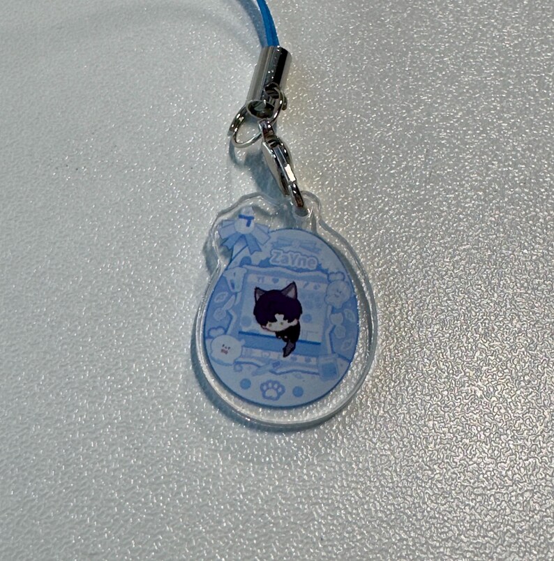Chibi Cat Love and Deepspace Tomogachi Charm, Kawaii Anime Keychain - Etsy